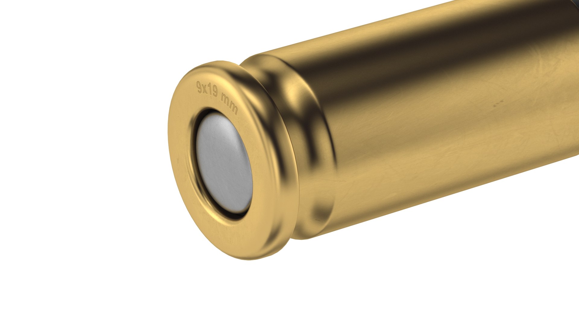 3D Bullet 9x19mm Model - TurboSquid 1679210