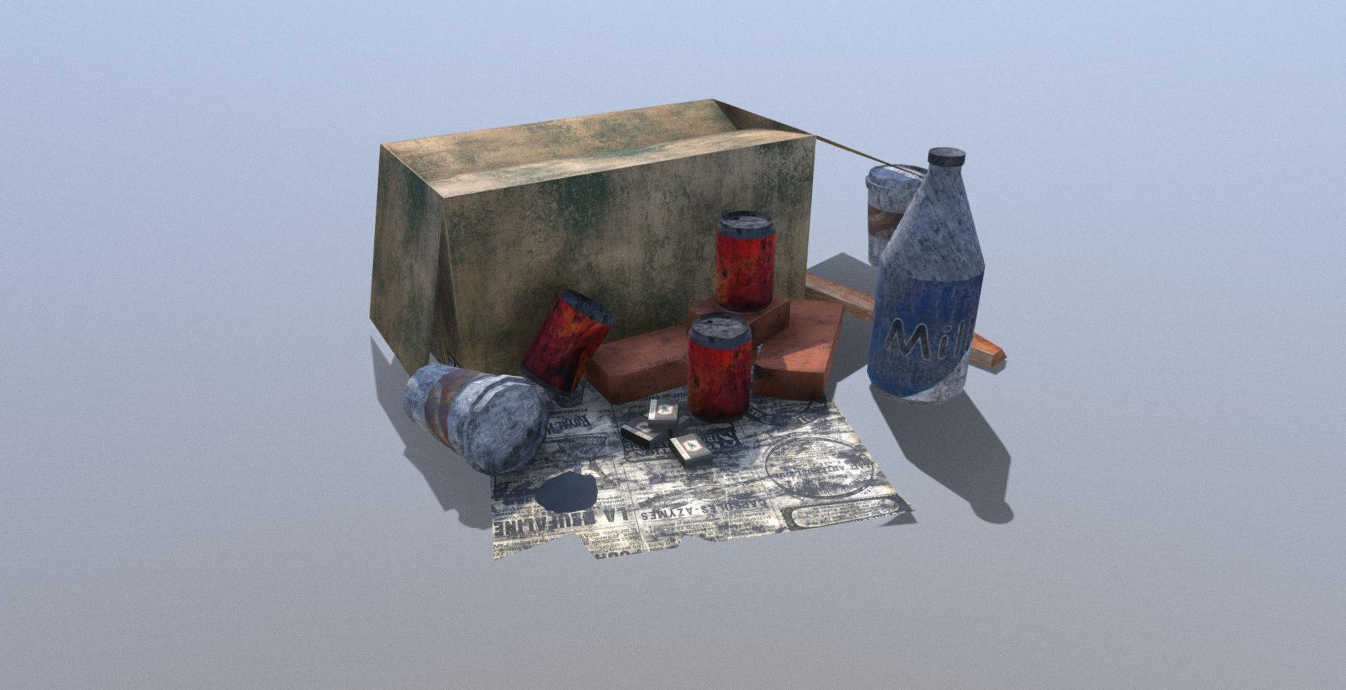Free 3D Garbage Low-poly Pbr - TurboSquid 1384354