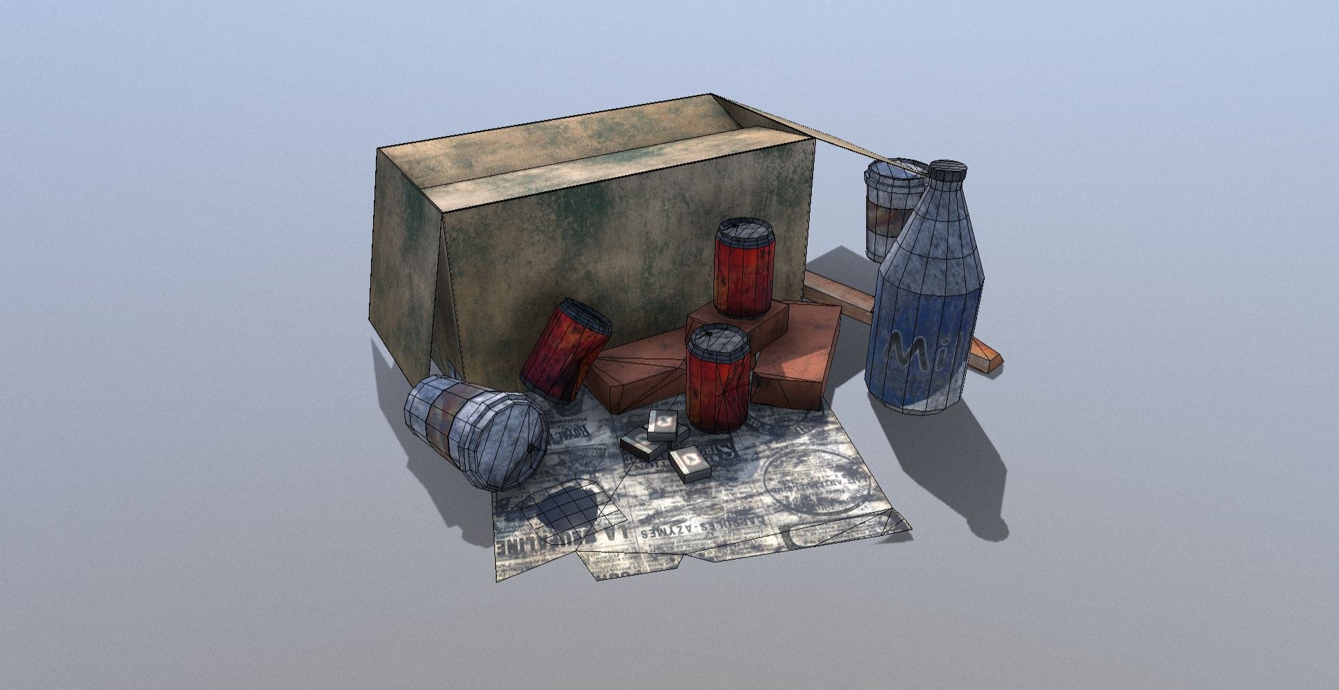 Free 3D Garbage Low-poly Pbr - TurboSquid 1384354