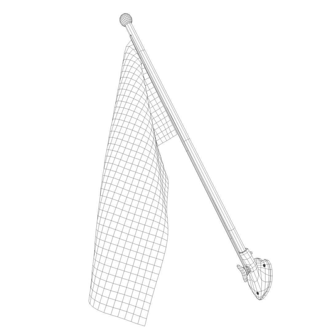 Wall Union Jack Flags C4d