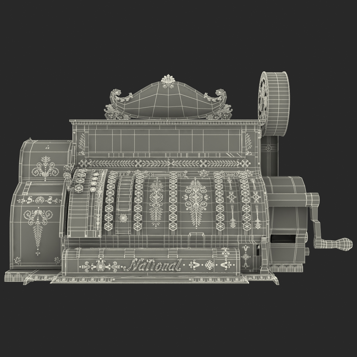 3d old cash register 2 model