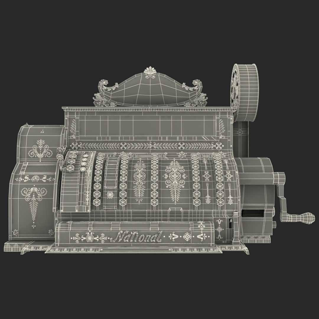 3d old cash register 2 model