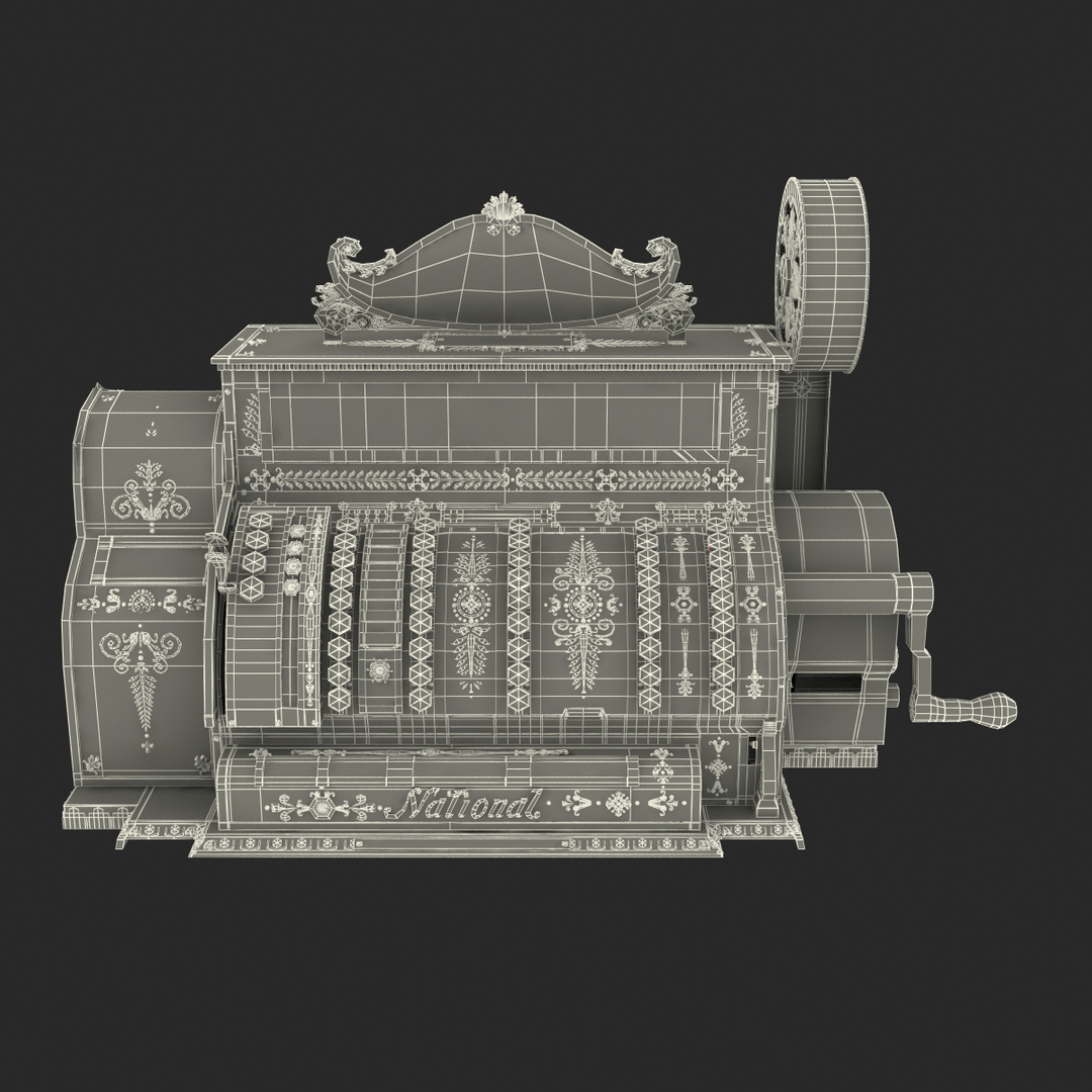 3d Old Cash Register 2 Model