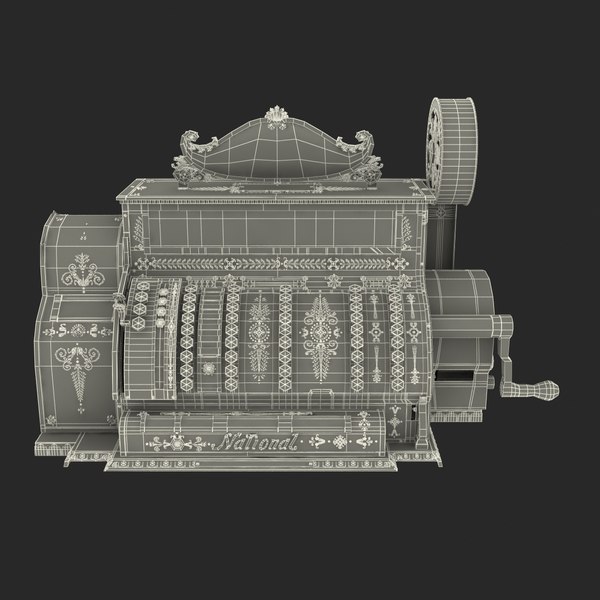 3d old cash register 2 model