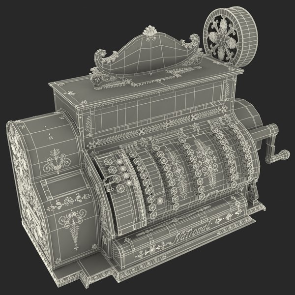 3d old cash register 2 model