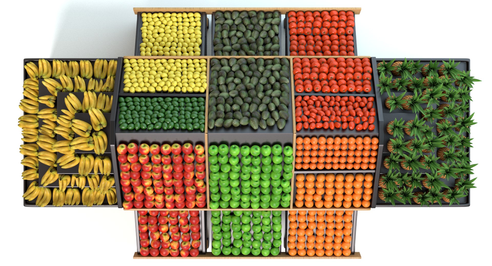 3d Model Produce Display