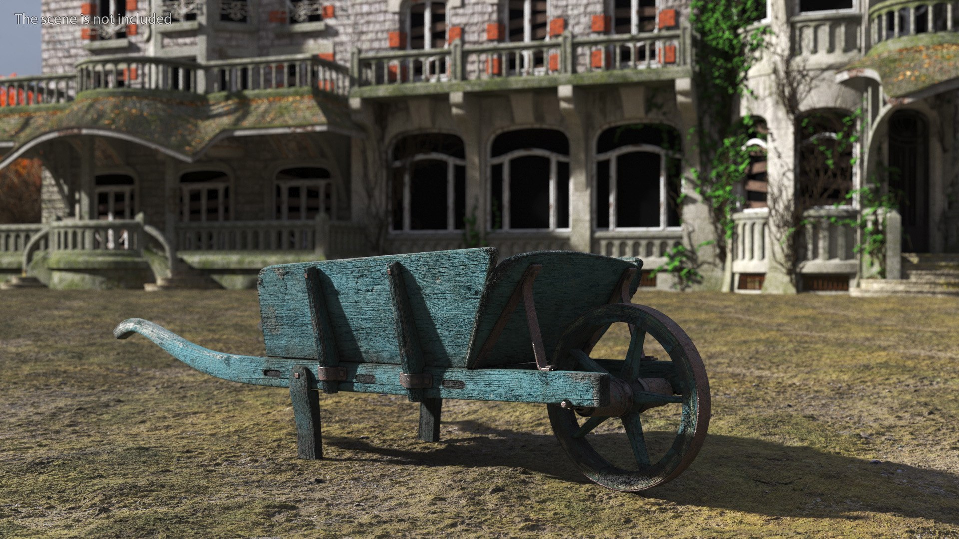 Vintage Wheelbarrow Blue 3D Model - TurboSquid 2290729