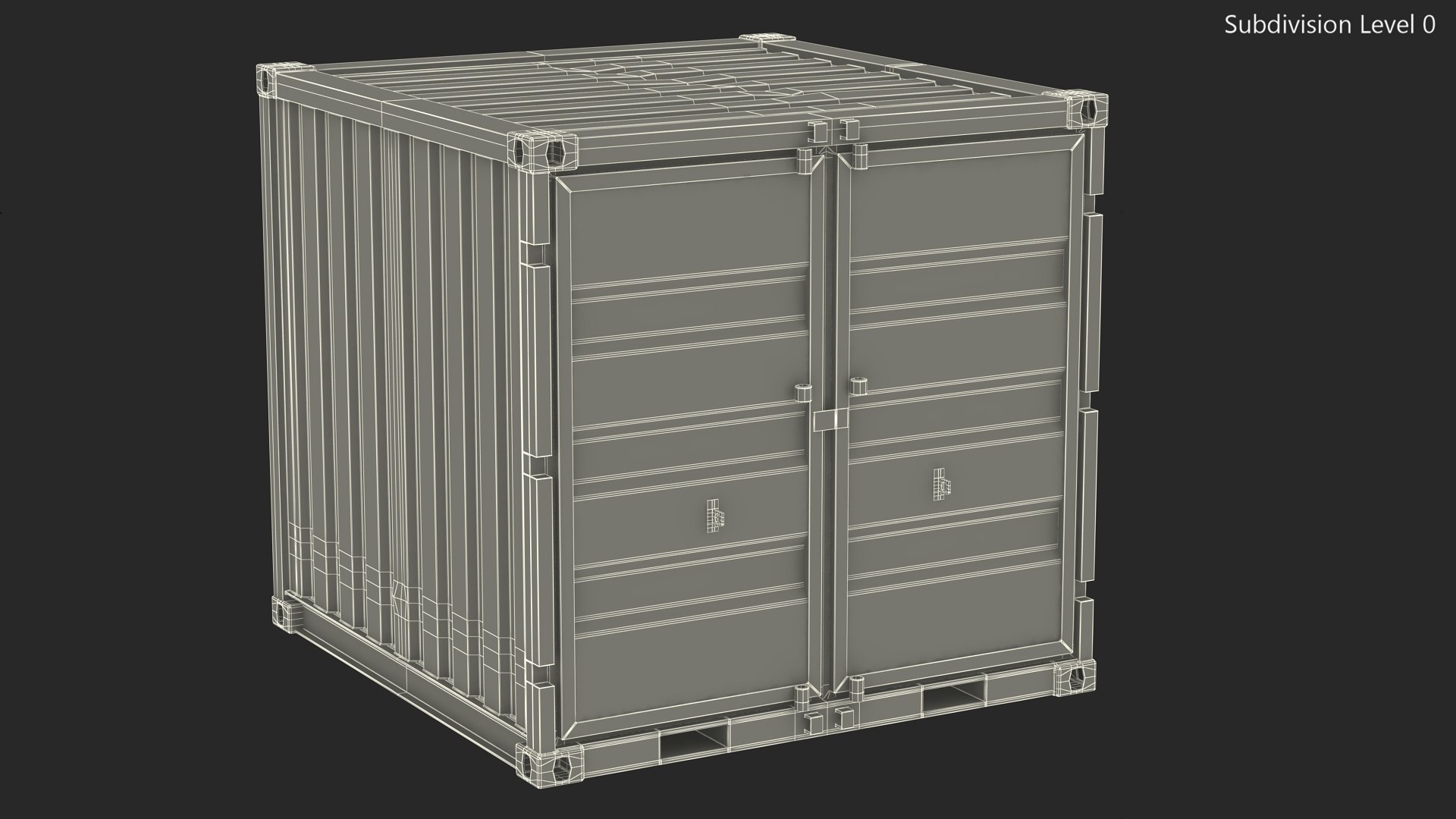 3D Shipping Container 8ft model - TurboSquid 2146919