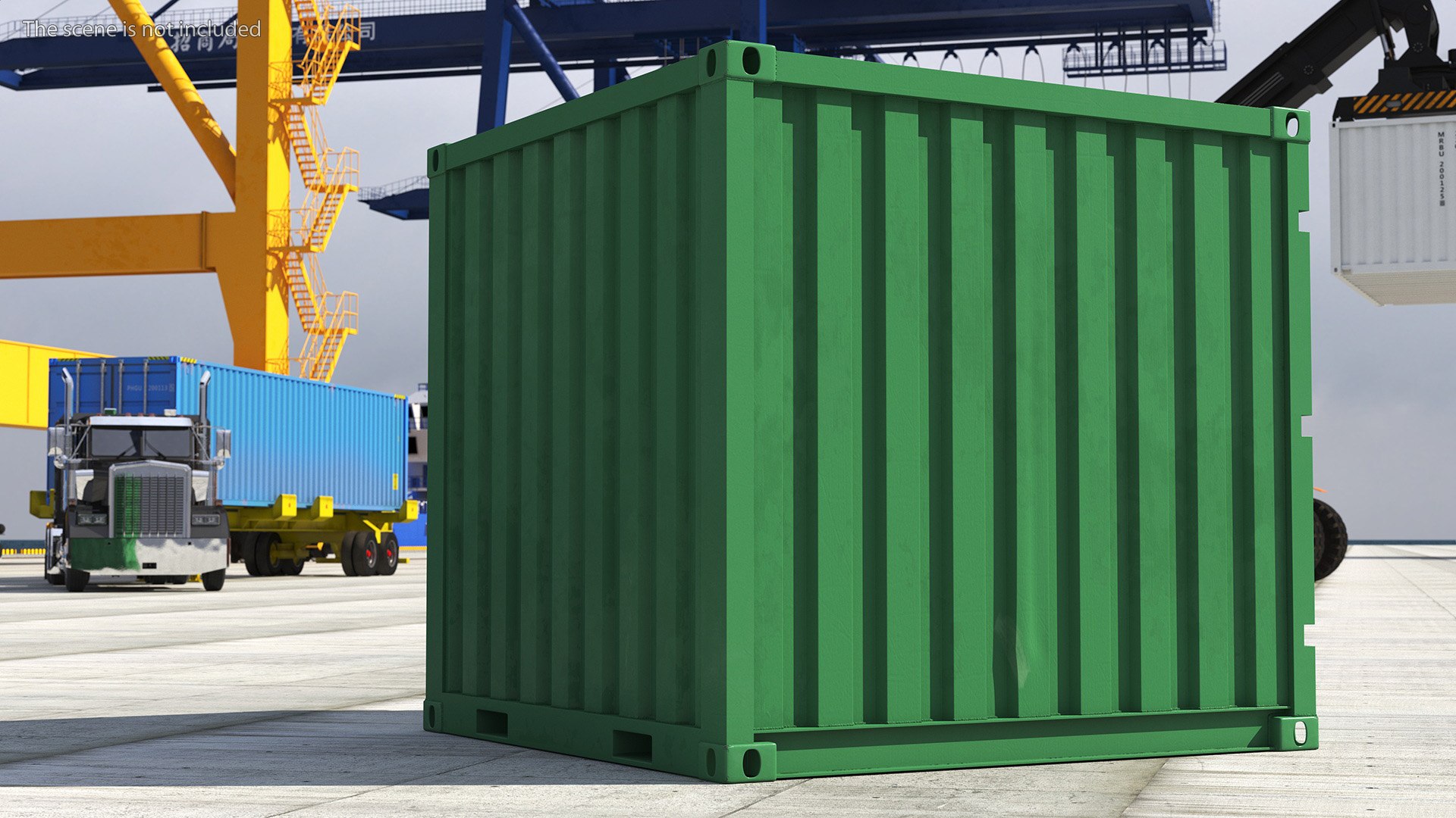 3D Shipping Container 8ft Model - TurboSquid 2146919