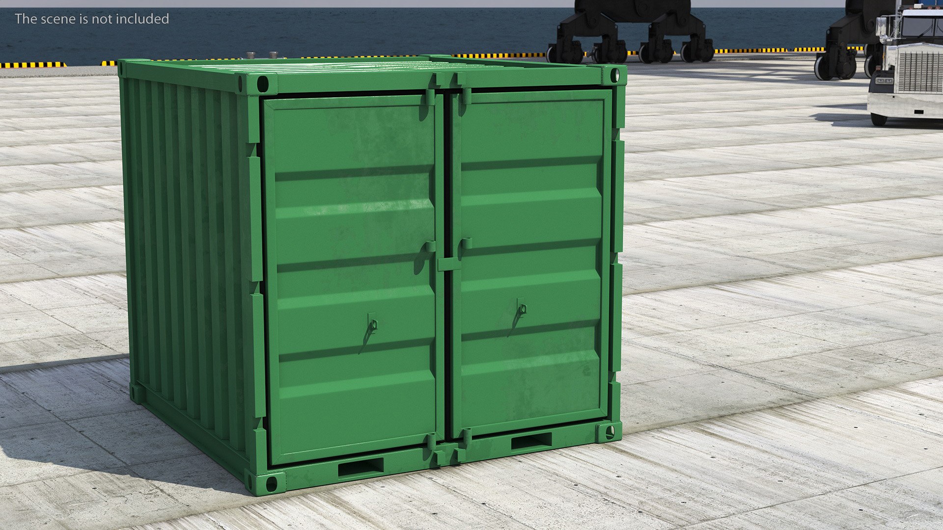 3D Shipping Container 8ft Model - TurboSquid 2146919
