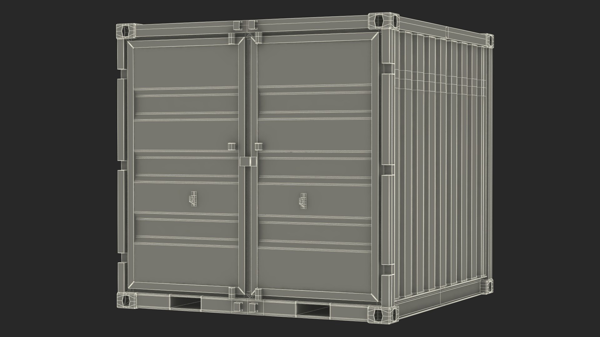 3D Shipping Container 8ft model - TurboSquid 2146919