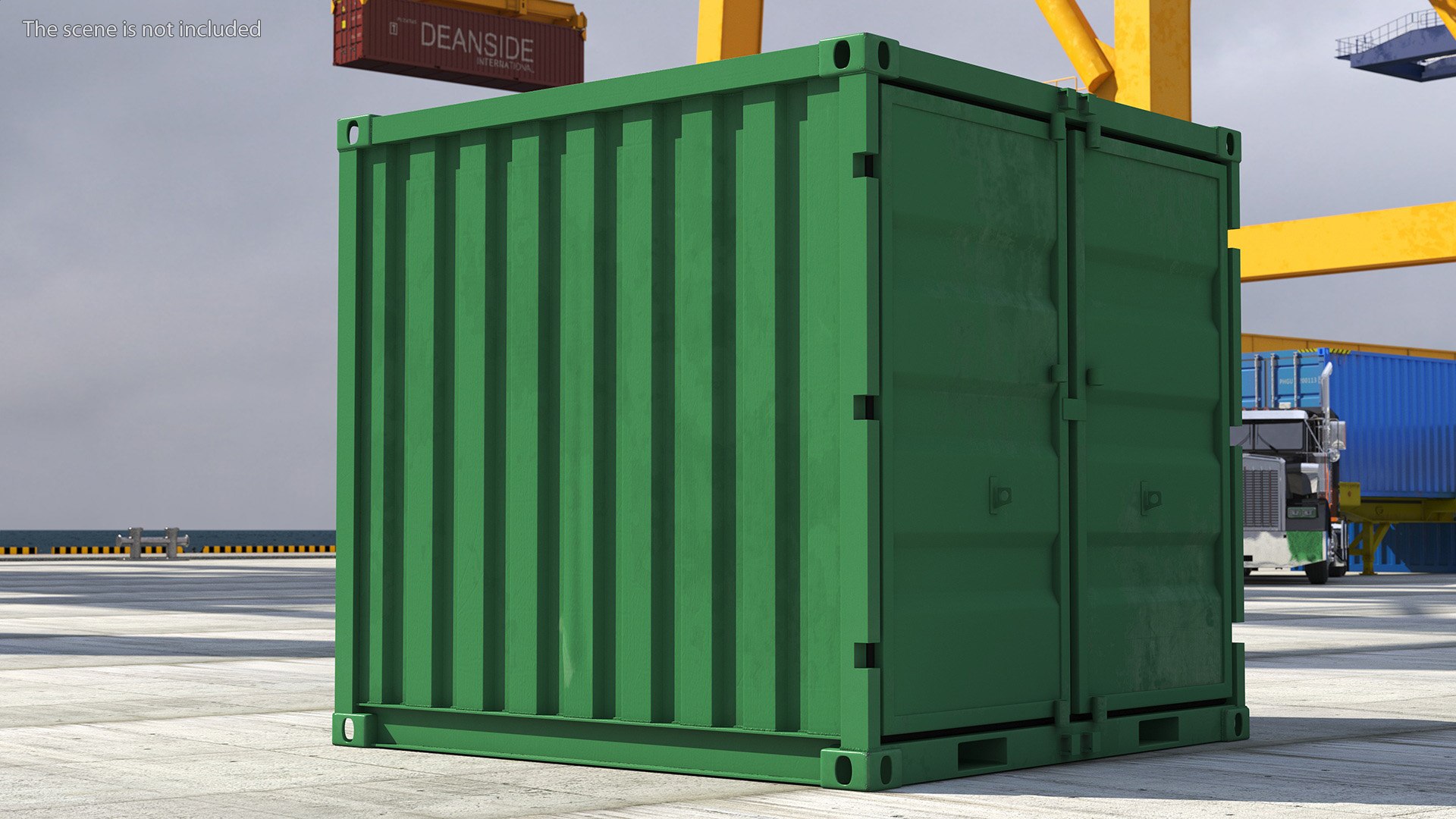 3D Shipping Container 8ft Model - TurboSquid 2146919