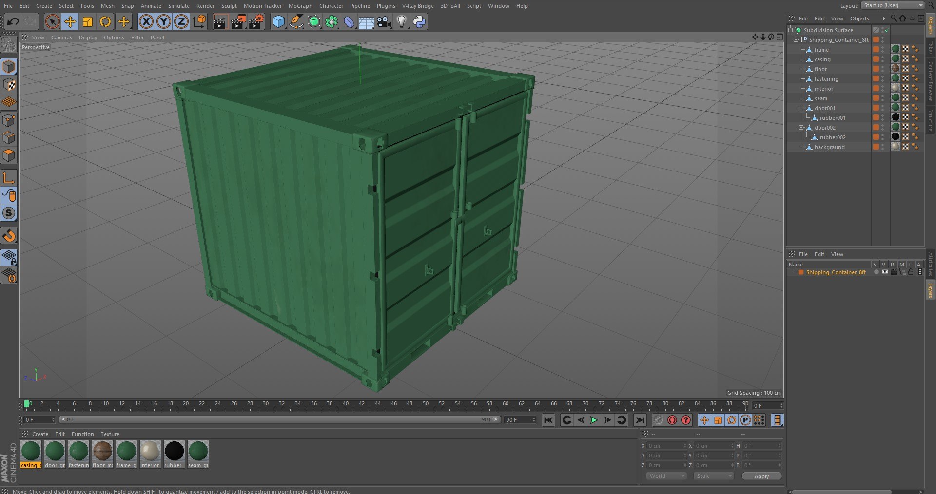 3D Shipping Container 8ft model - TurboSquid 2146919