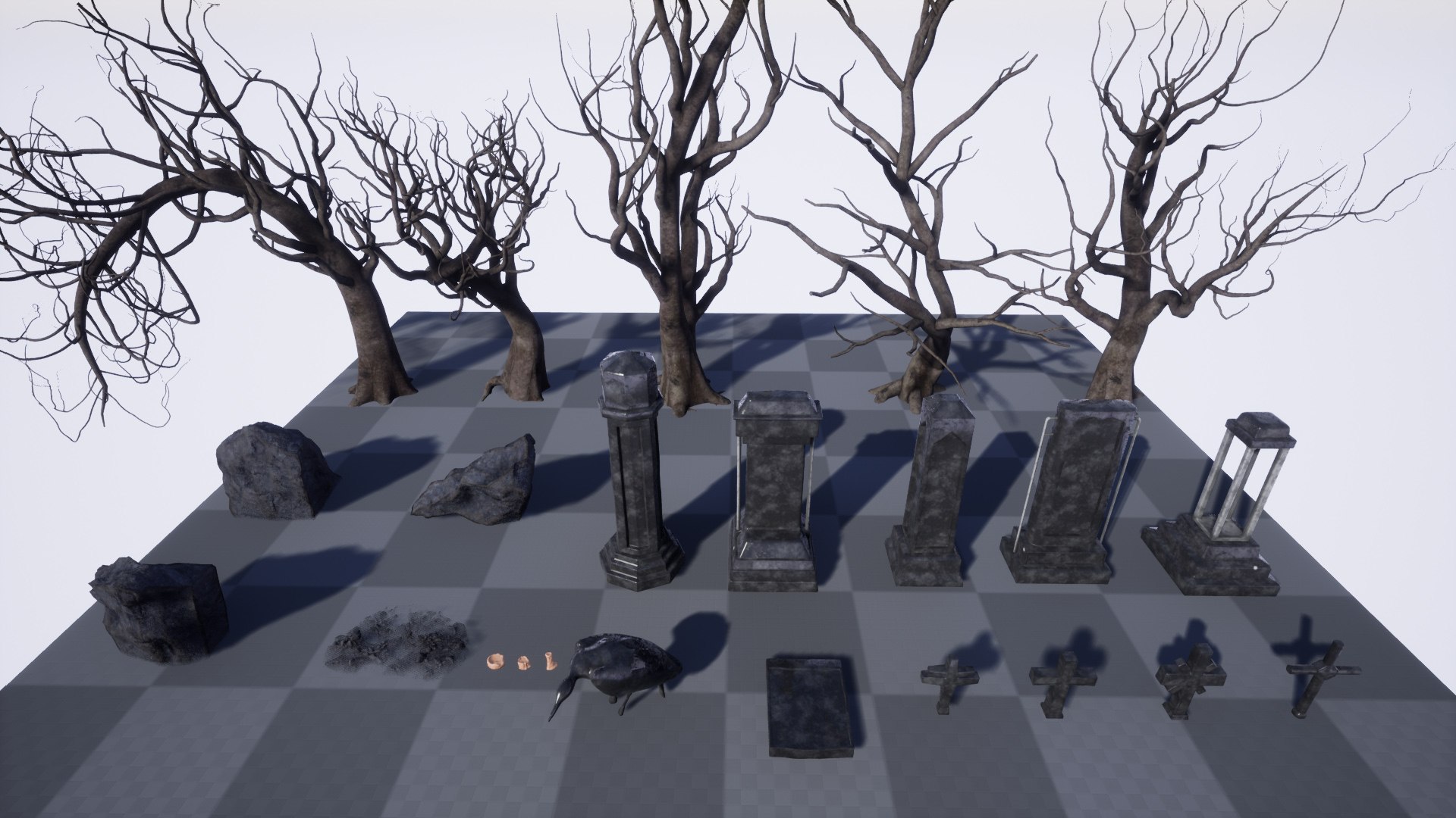 3D Cursed Graveyard 24 Assets Model - TurboSquid 2197049