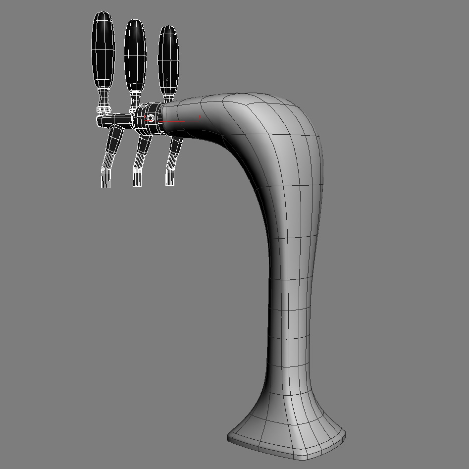 3d ma draft beer tower glass