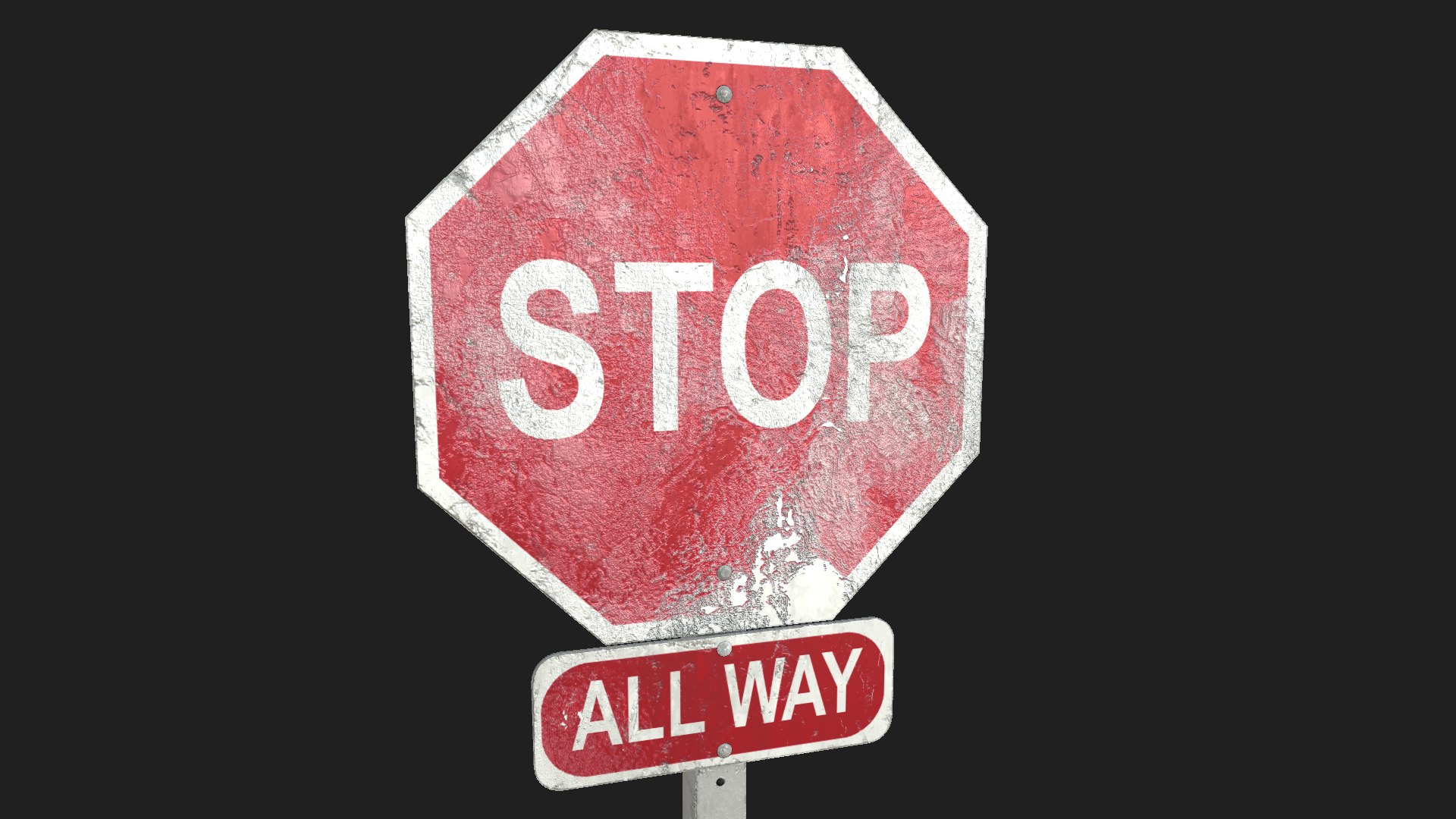 Stop Sign 3D - TurboSquid 2003674