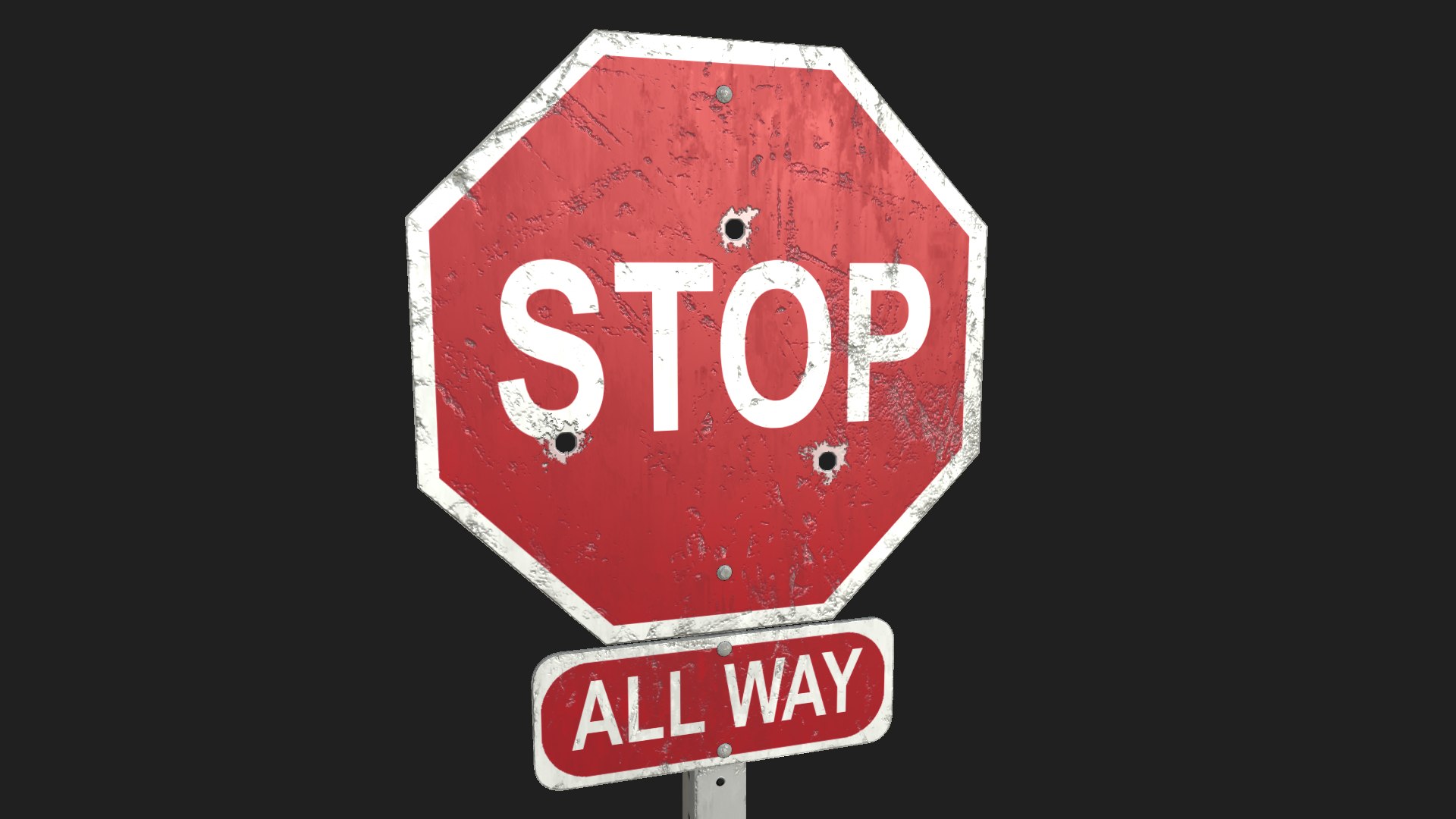 Stop Sign 3D - TurboSquid 2003674