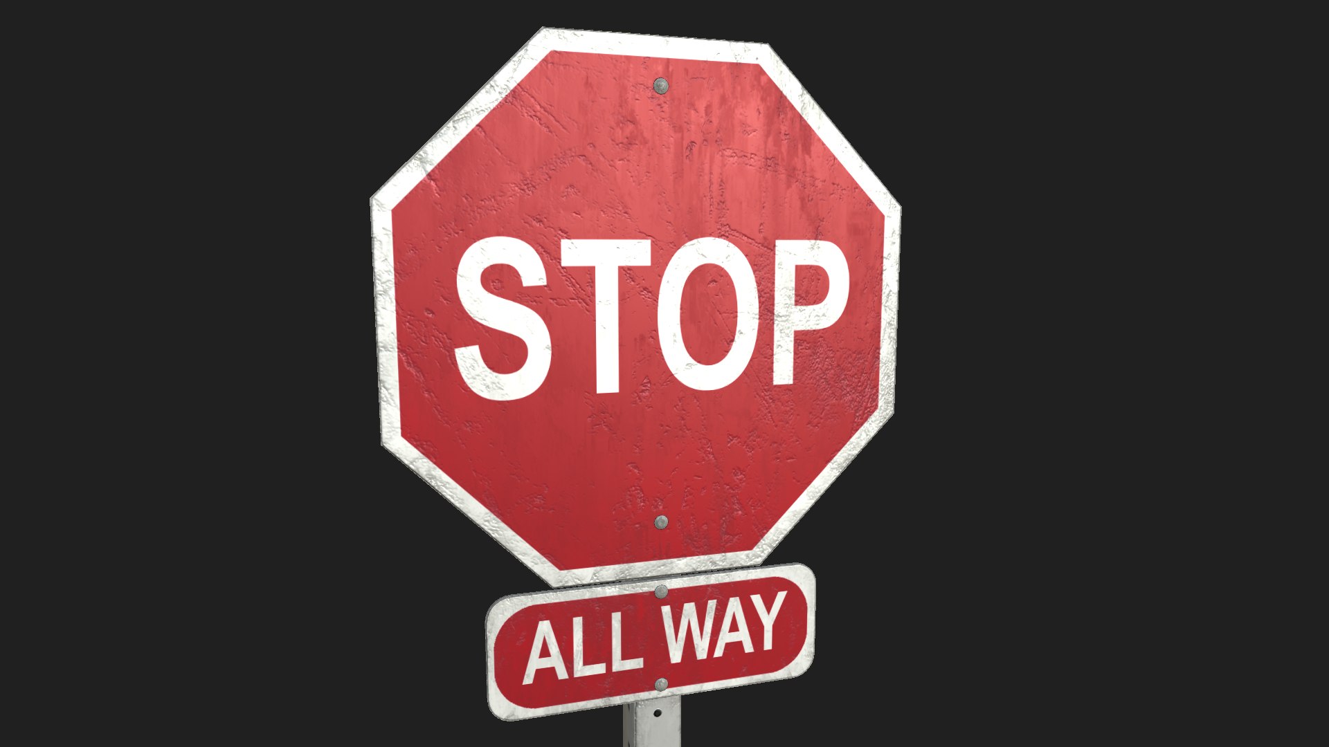 Stop Sign 3D - TurboSquid 2003674