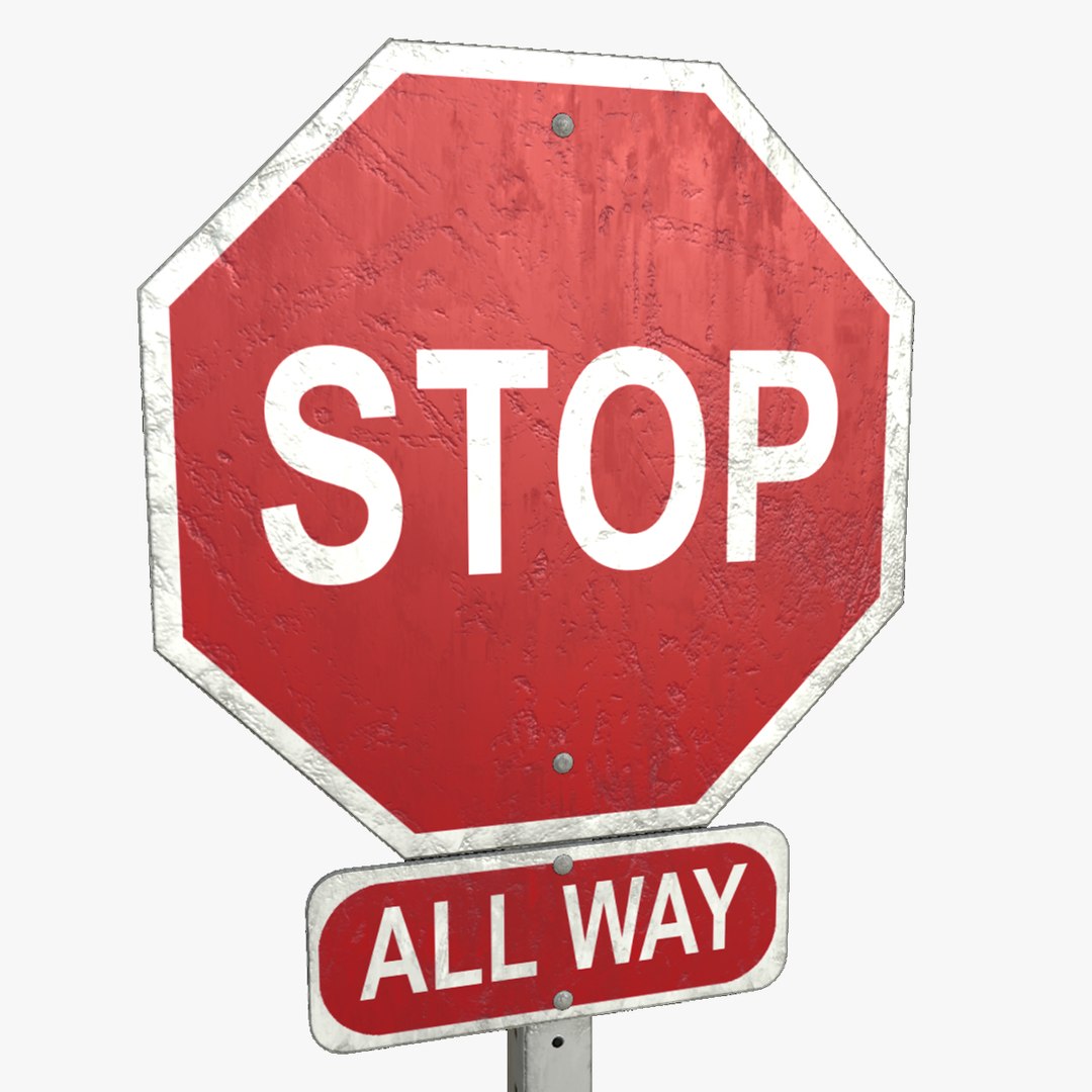 Stop Sign 3D - TurboSquid 2003674