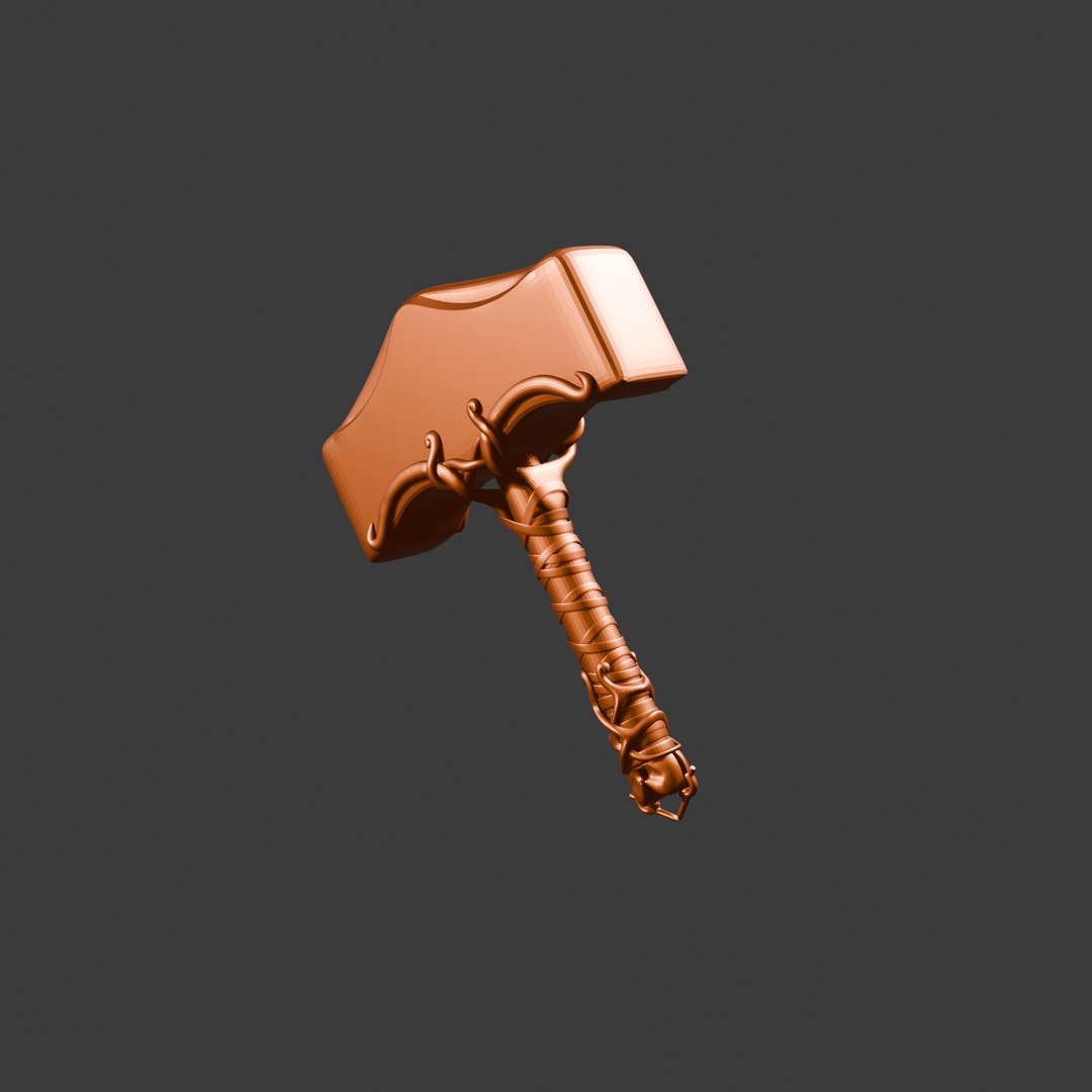 3D Mjolnir Legendary Thunder Hammer STL - TurboSquid 2501807