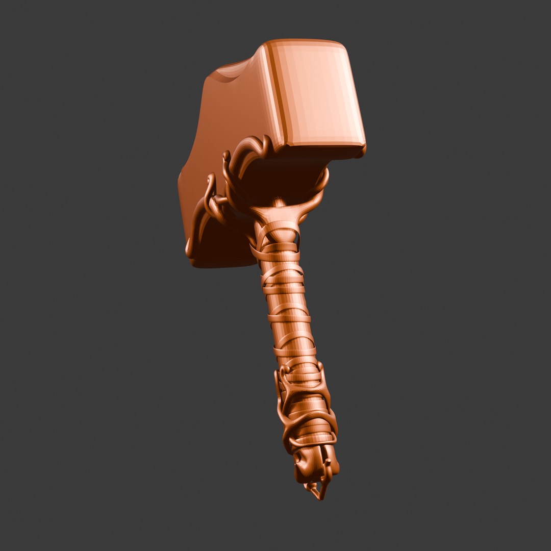 3D Mjolnir Legendary Thunder Hammer STL - TurboSquid 2501807
