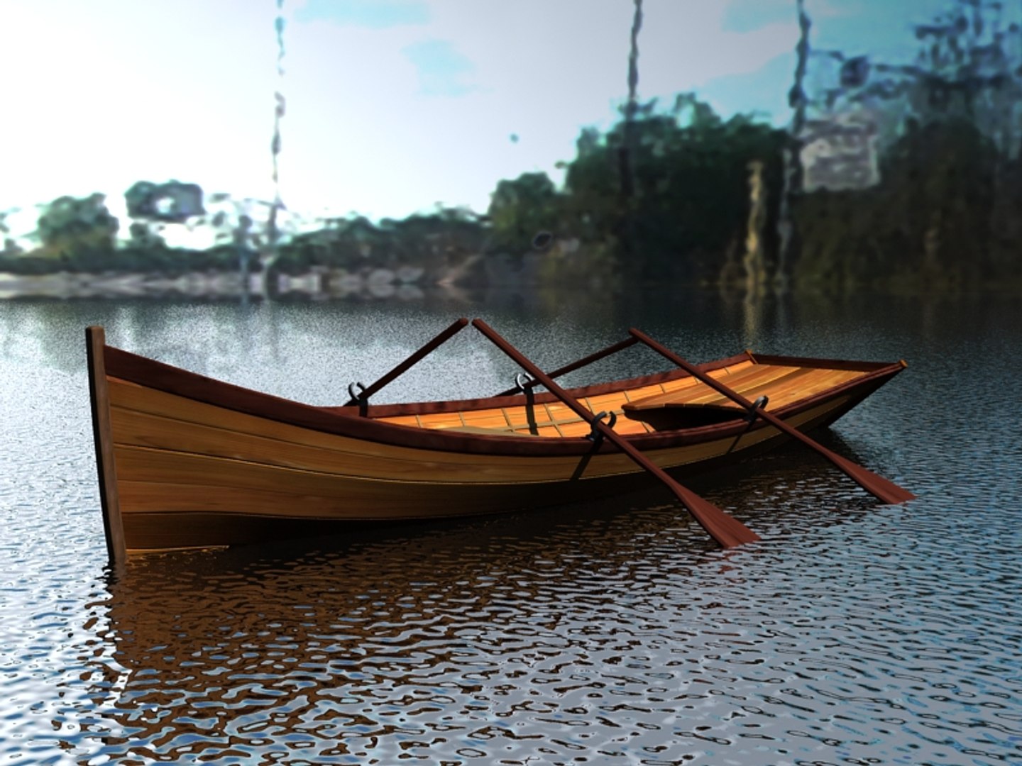 3d Model Wooden Boat