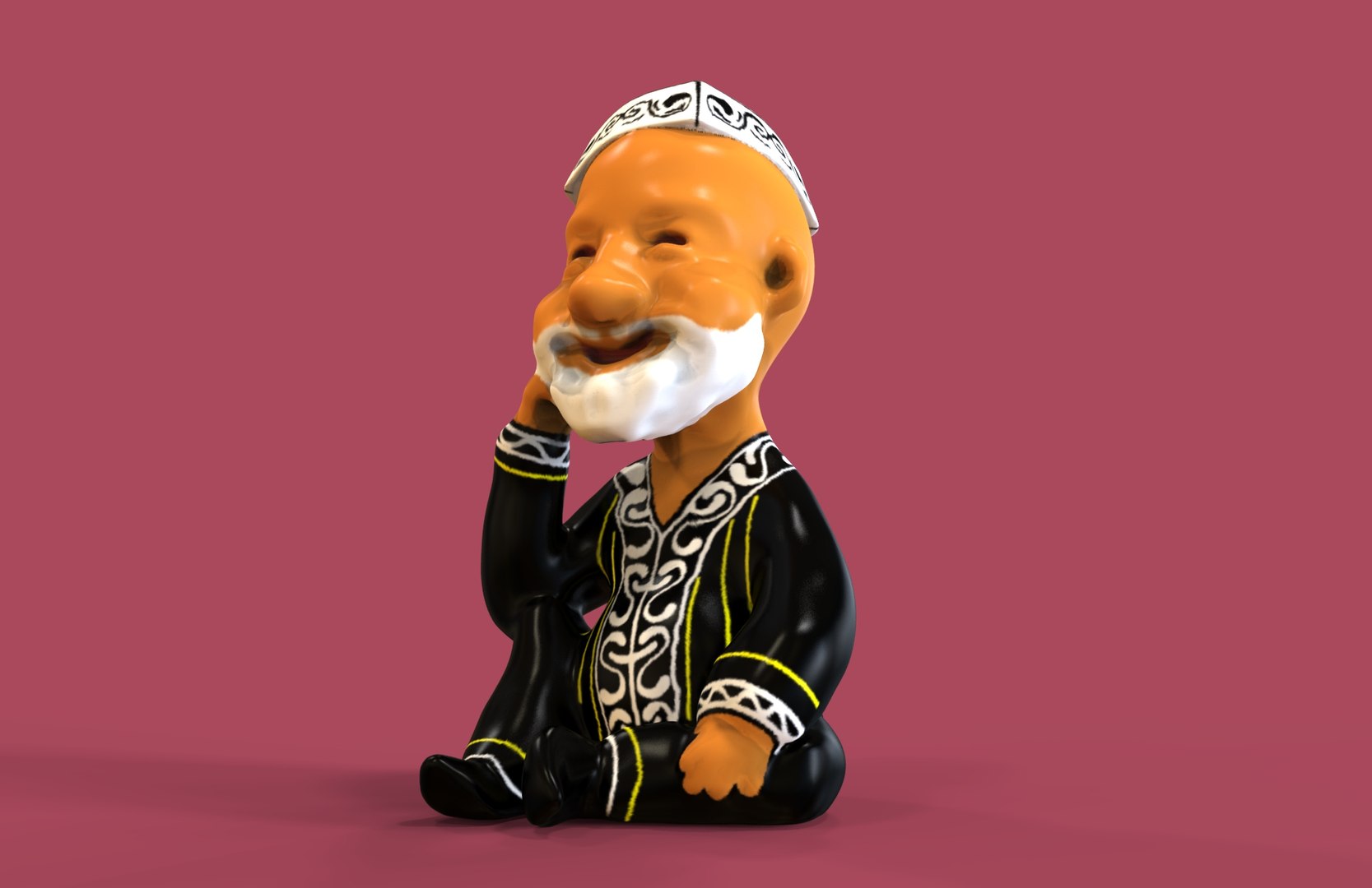 National Uzbek Sculpture 3d Model