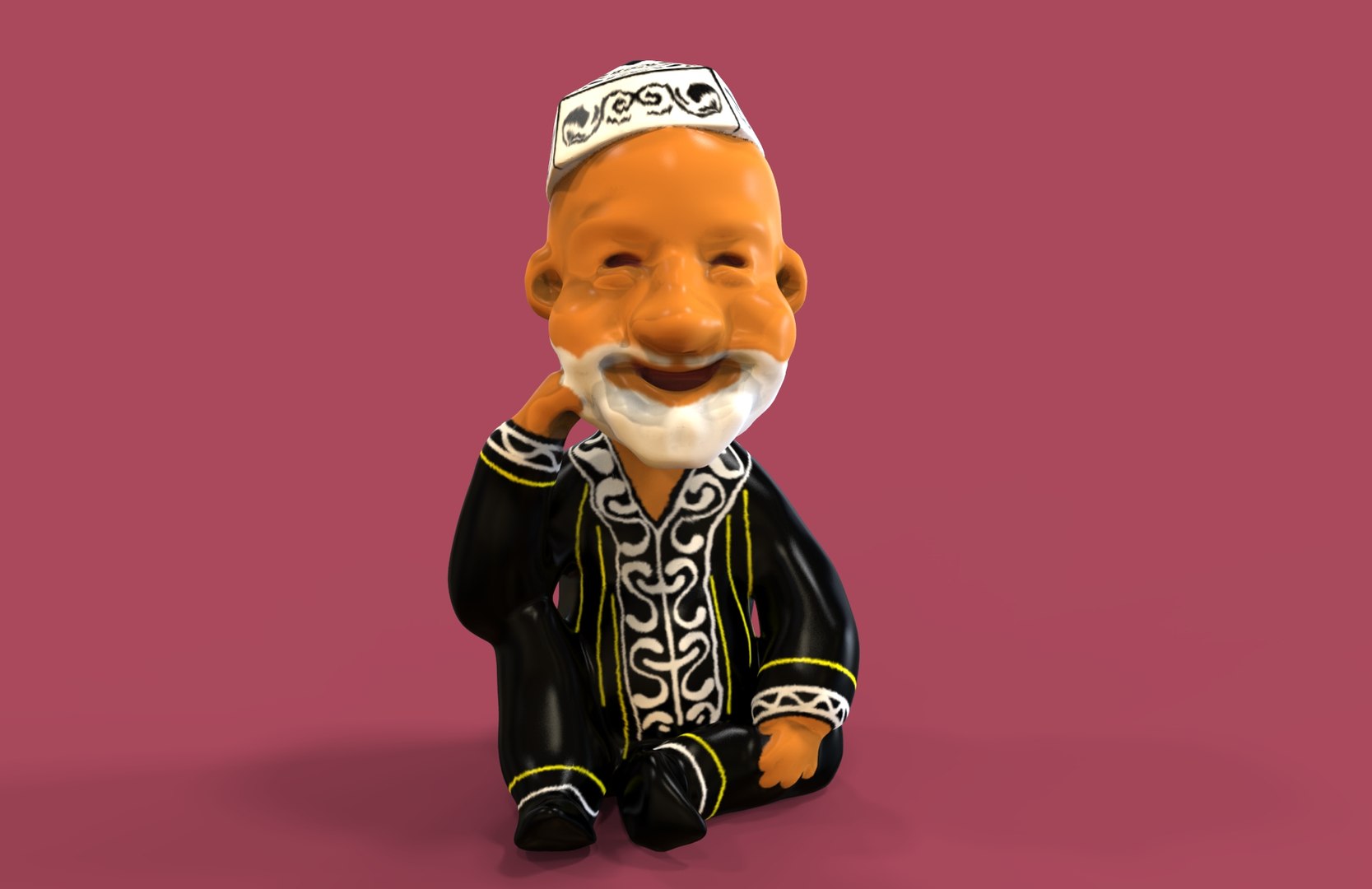 National Uzbek Sculpture 3d Model