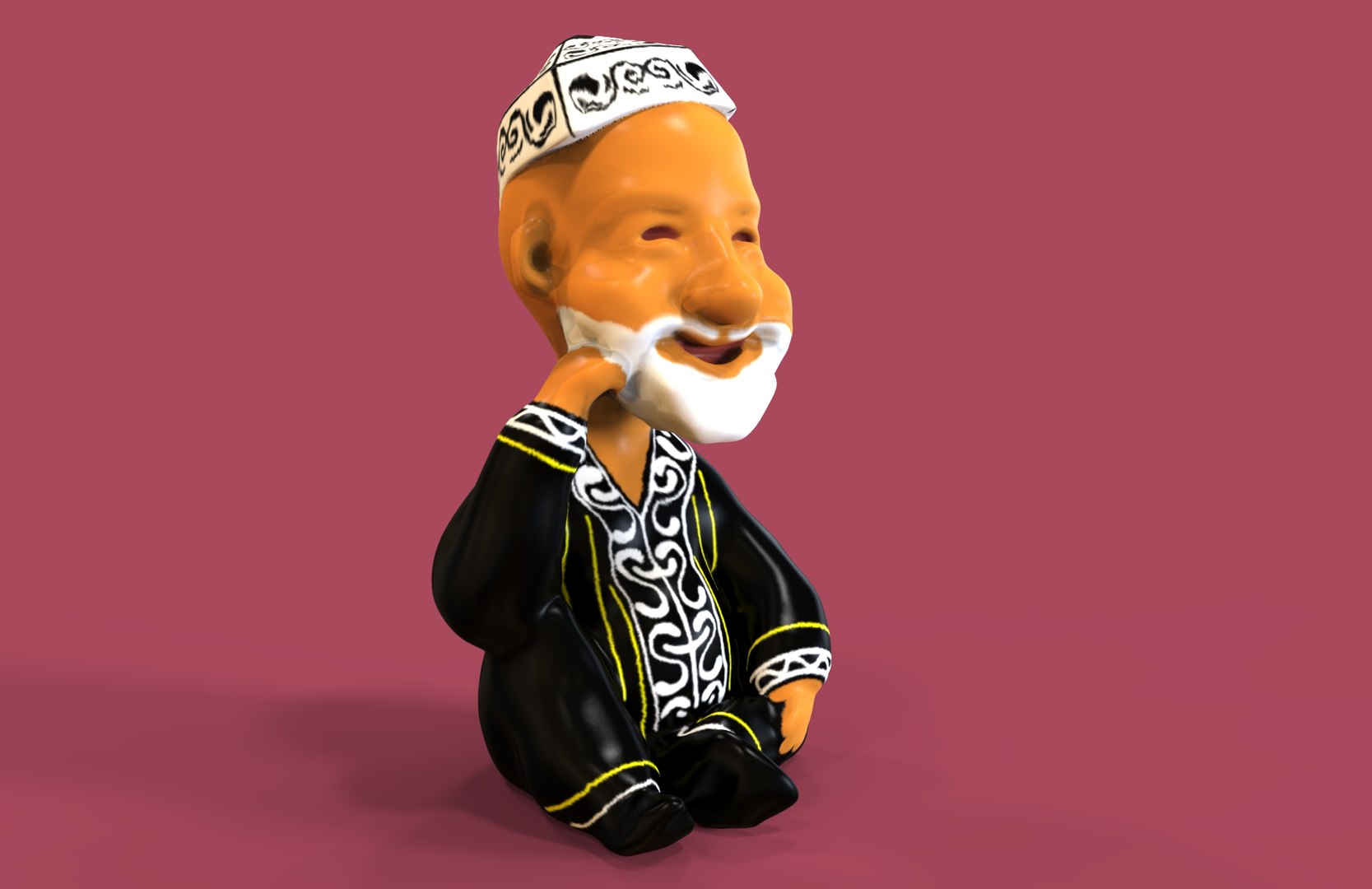 National Uzbek Sculpture 3d Model