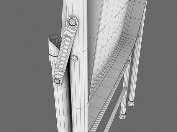 metal folding chair 3d model