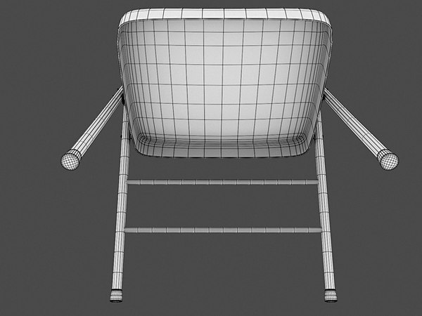 metal folding chair 3d model