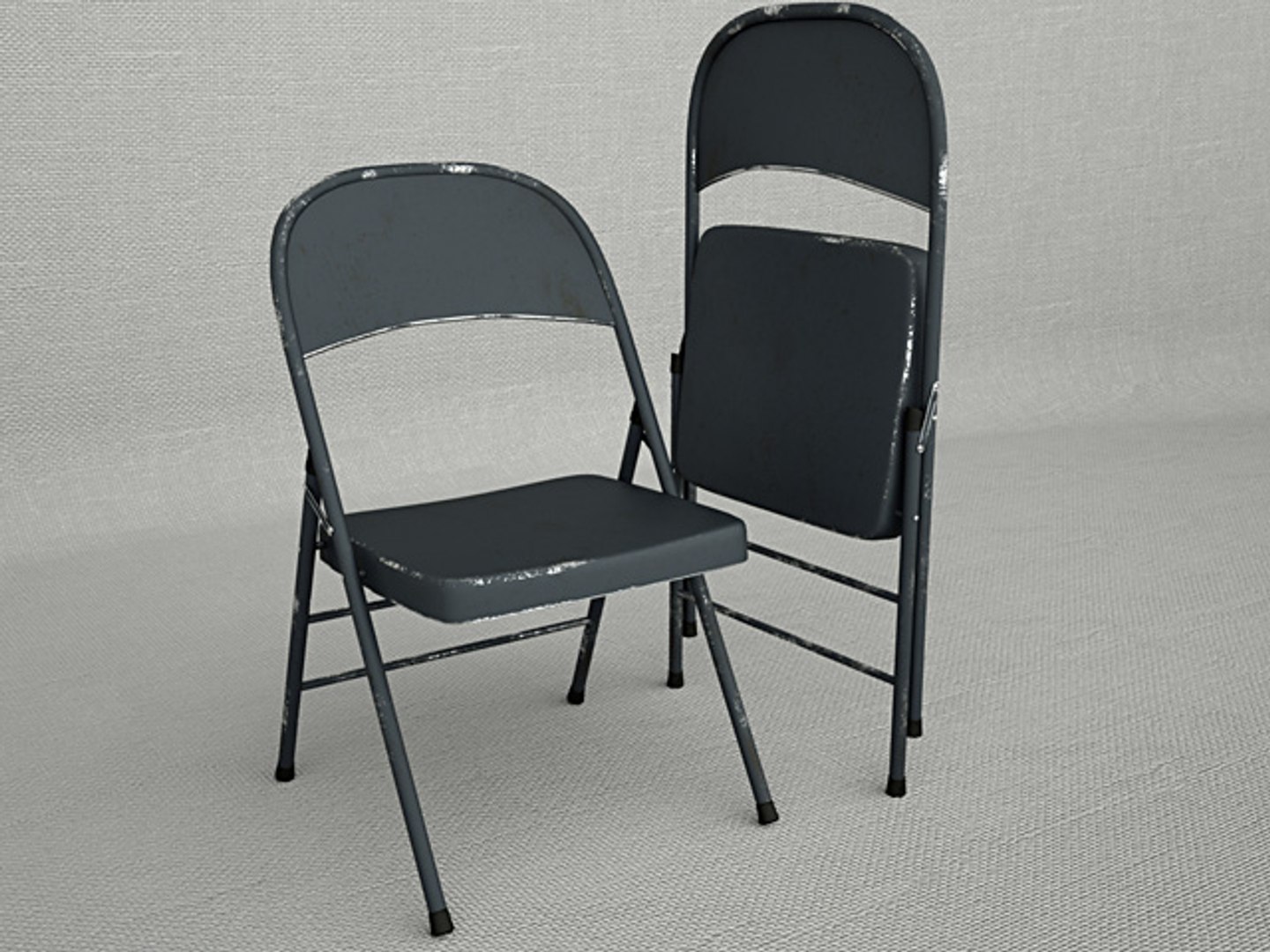 Metal Folding Chair 3d Model