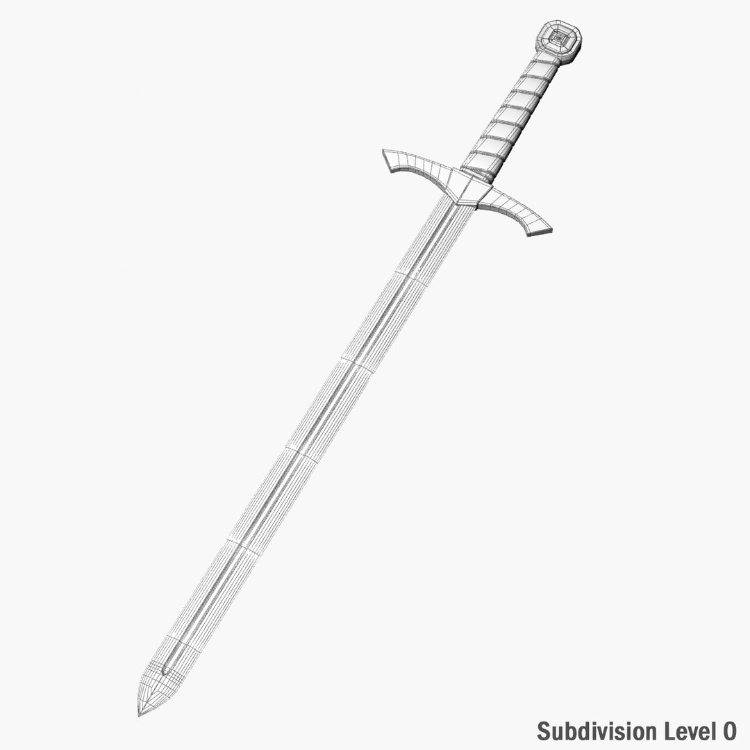 3d Model Of Medieval Knight Sword