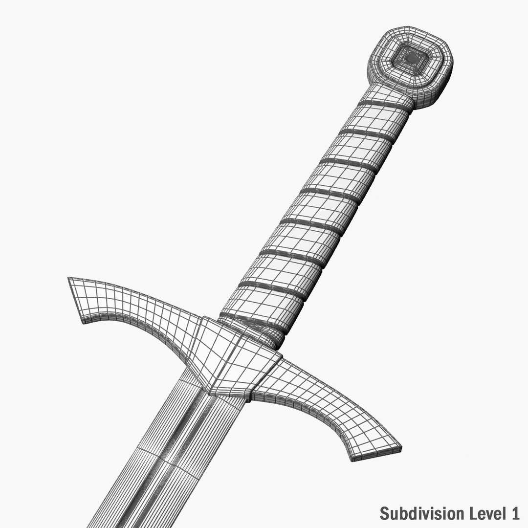 3d Model Of Medieval Knight Sword