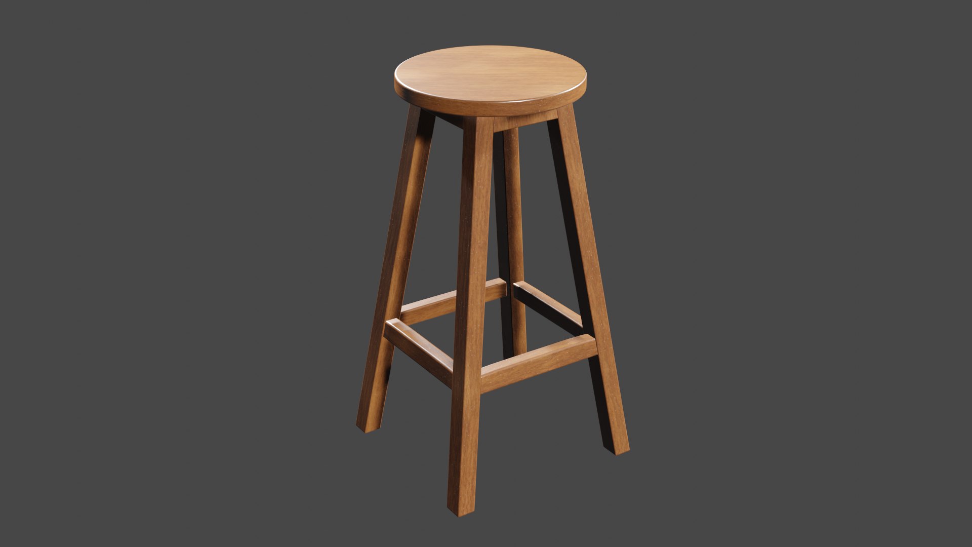 Wooden Bar Stool 3D Model - TurboSquid 2068216