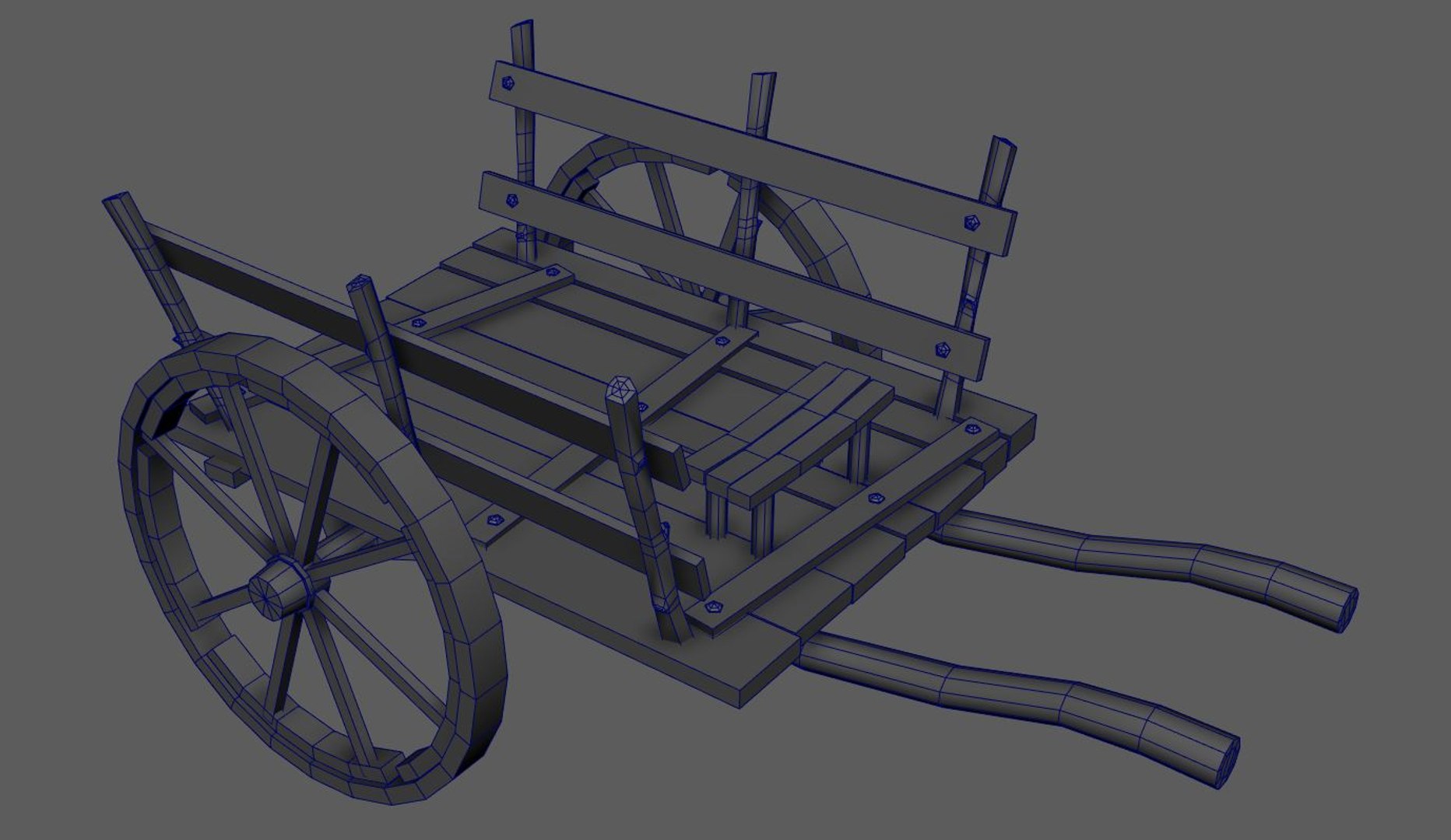 Wooden Cart 3D Model - TurboSquid 1321325