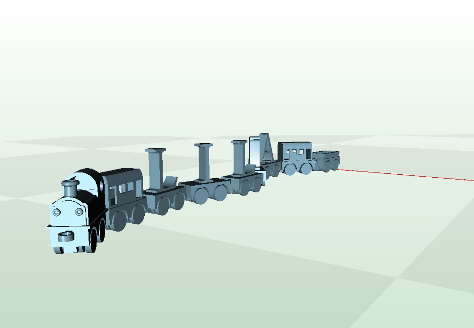 Alphabet Train Toy Gift 3d 3ds