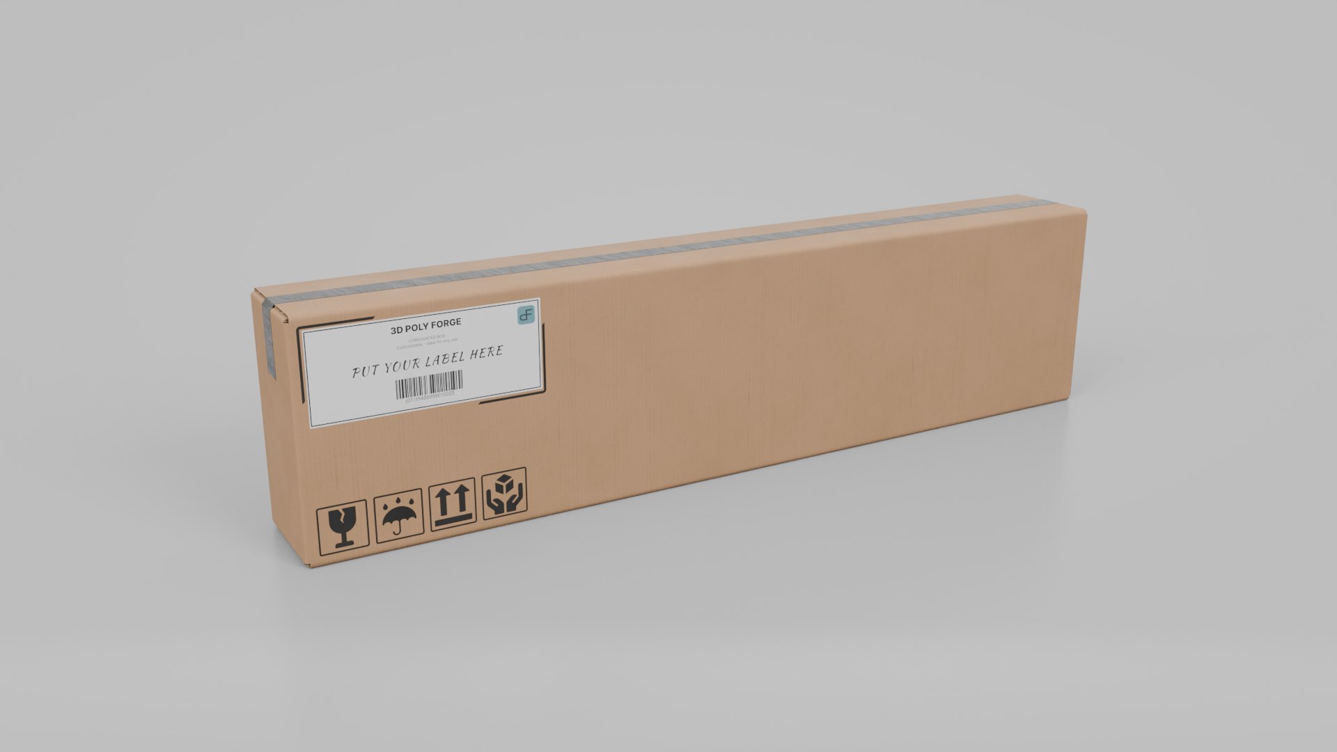 3D Model Tall And Long Cardboard Boxes - Rigged And Customizable Set ...