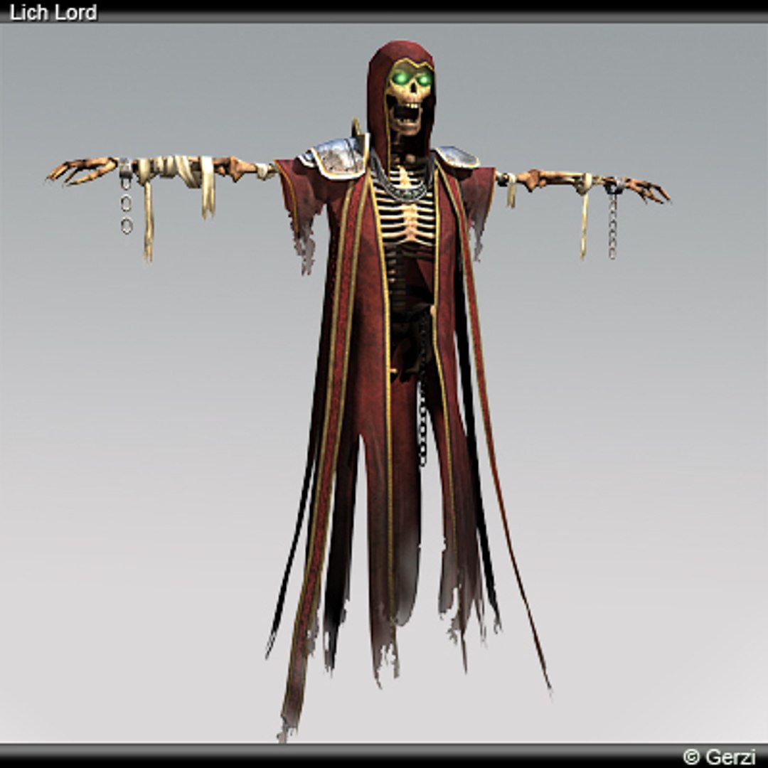 3d lich lord wraith type model