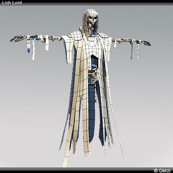 3d lich lord wraith type model