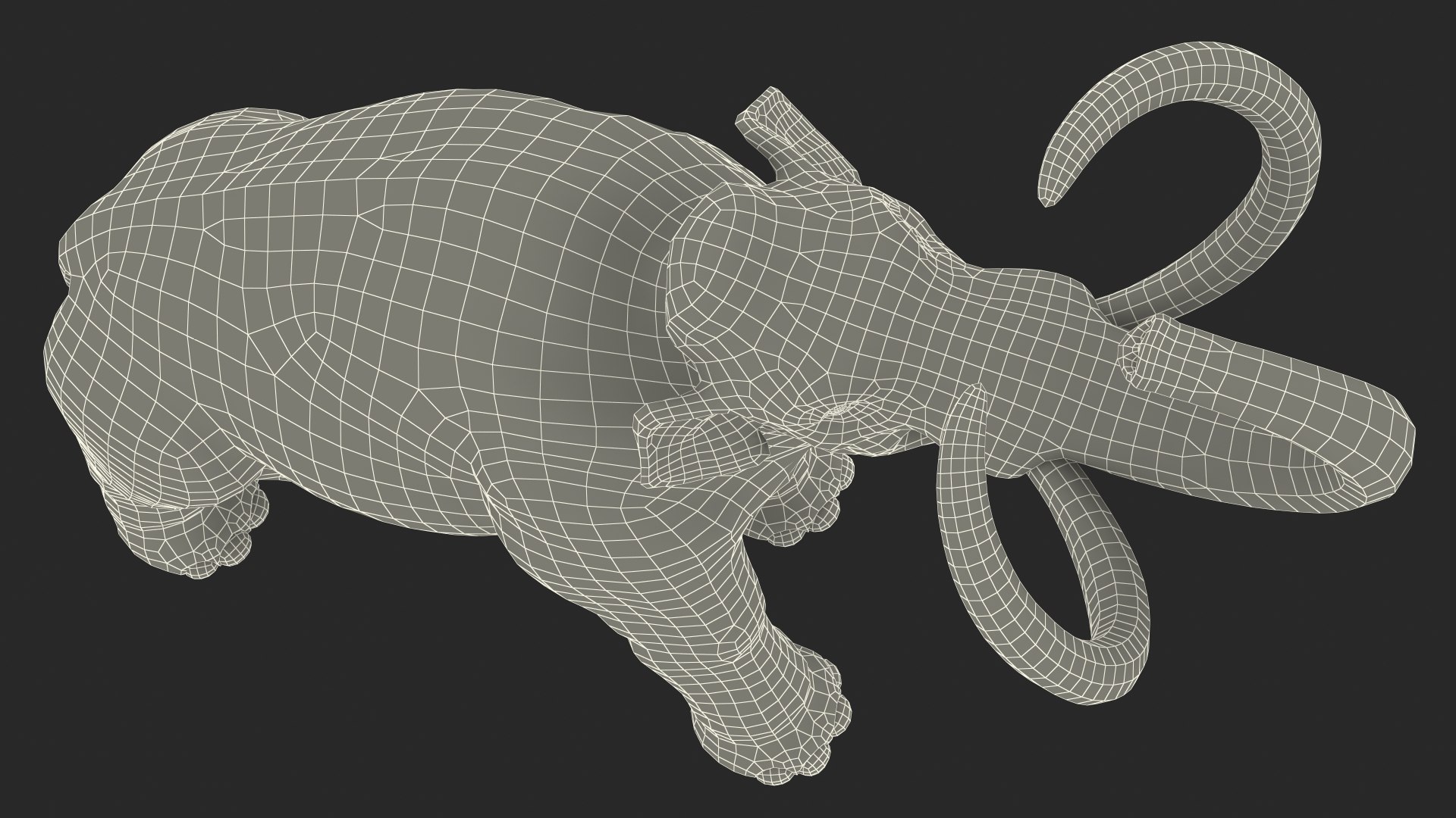 3D Model Mammoth Roar Pose - TurboSquid 1803329