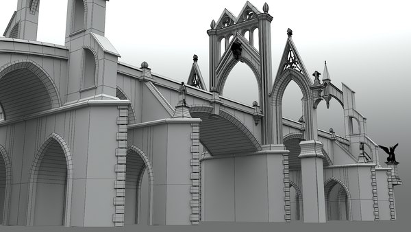 3D Gothic Bridge 02 - TurboSquid 1721902