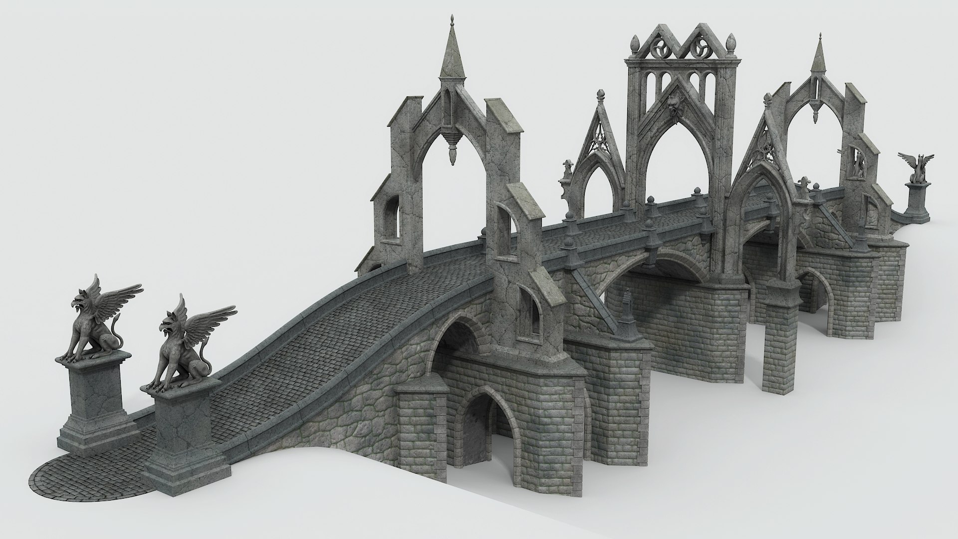 modèle 3D de Pont gothique 02 - TurboSquid 1721902