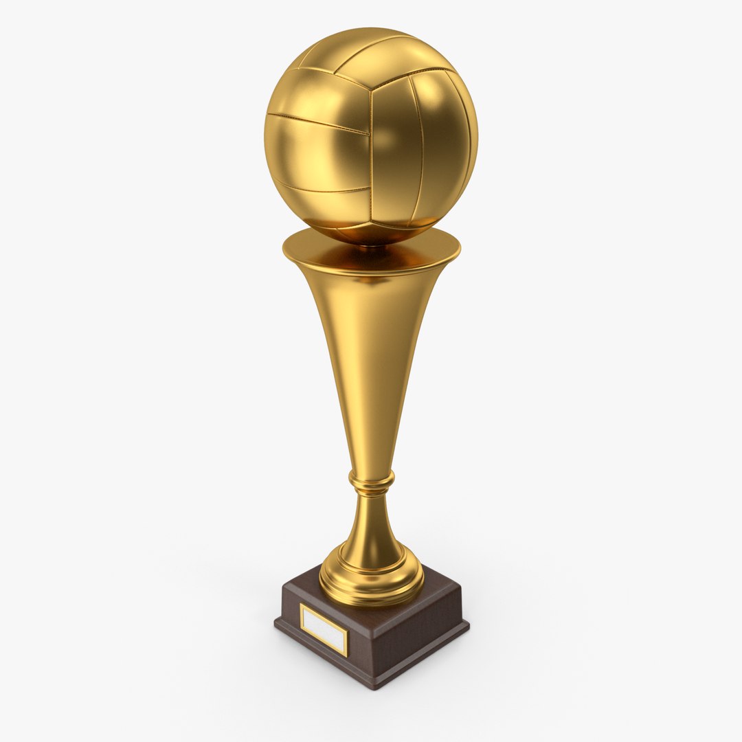 3D Golden Volleyball Trophy - TurboSquid 1856790