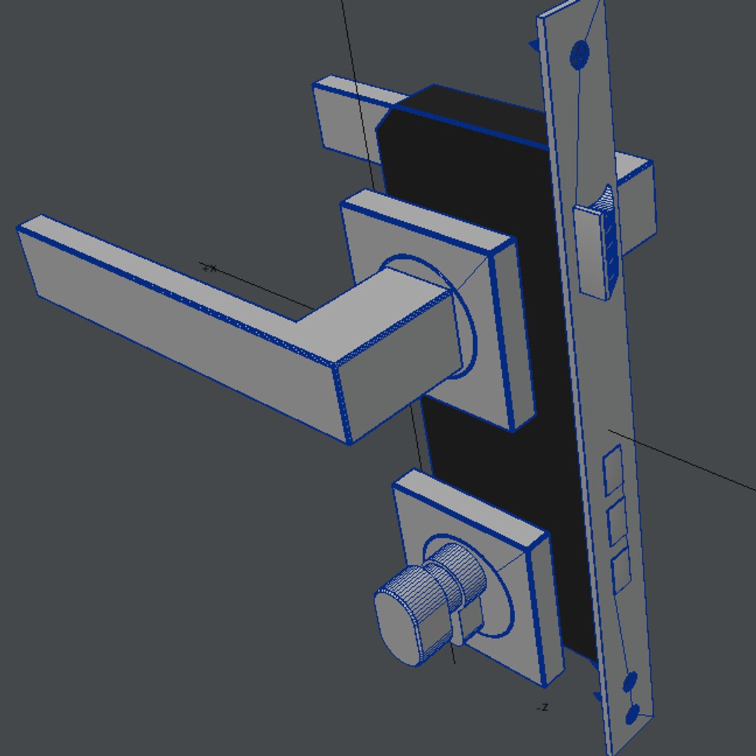 3d door handle model