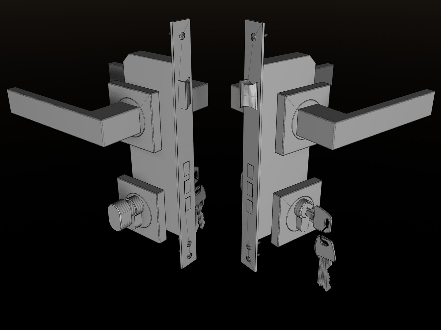 3d door handle model