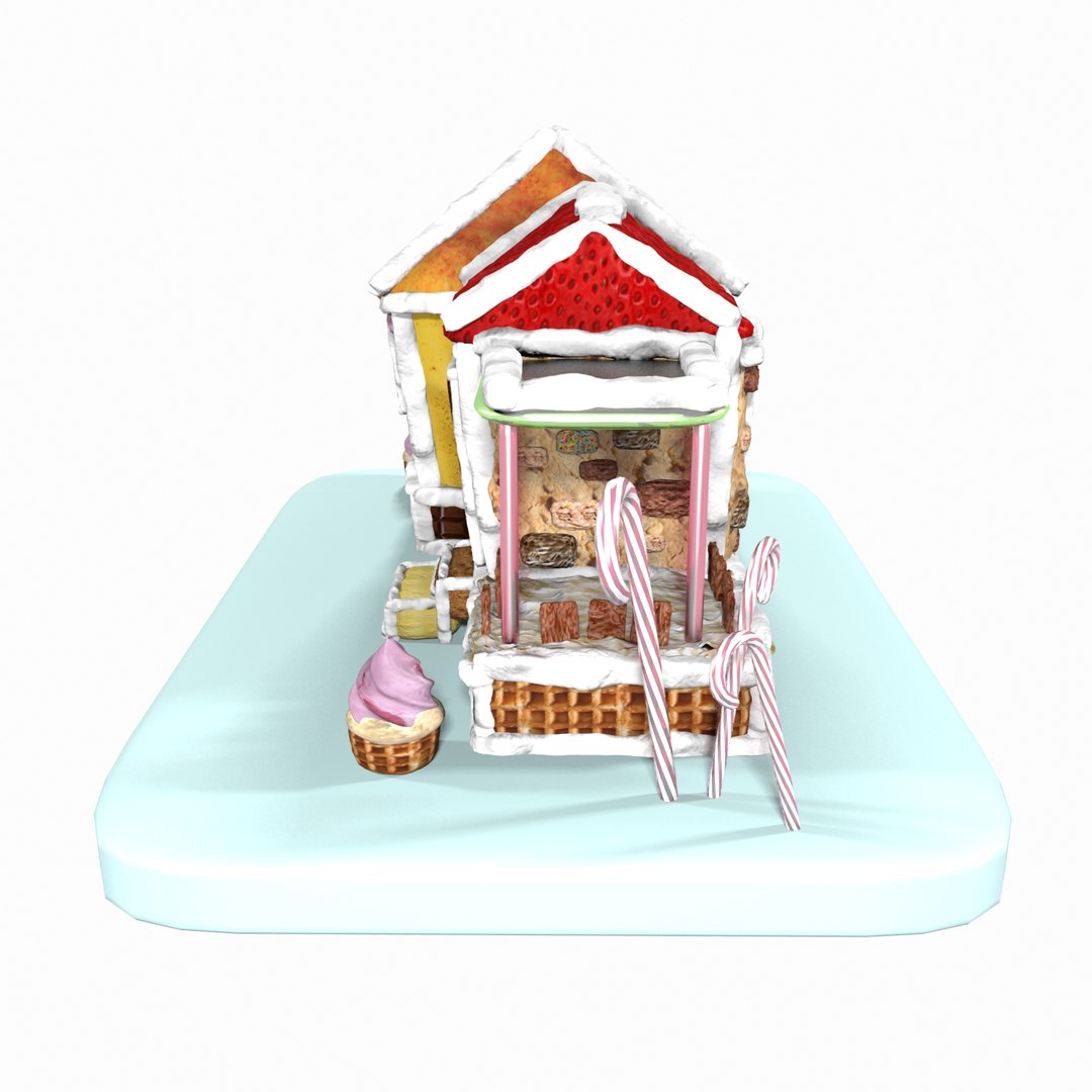 3D sweet candy gingerbread house model - TurboSquid 1356236