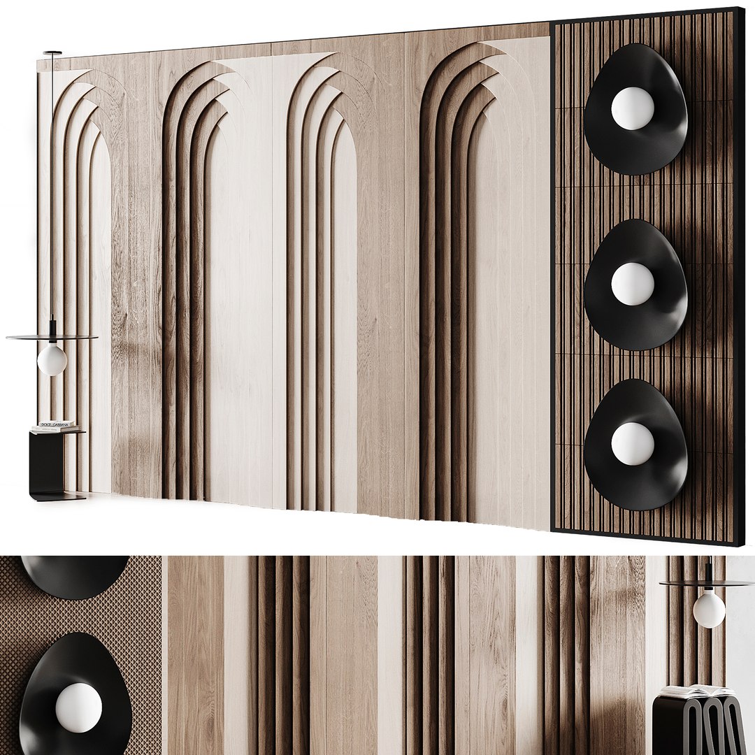 3D model Decorative wall panels Set - TurboSquid 2099265