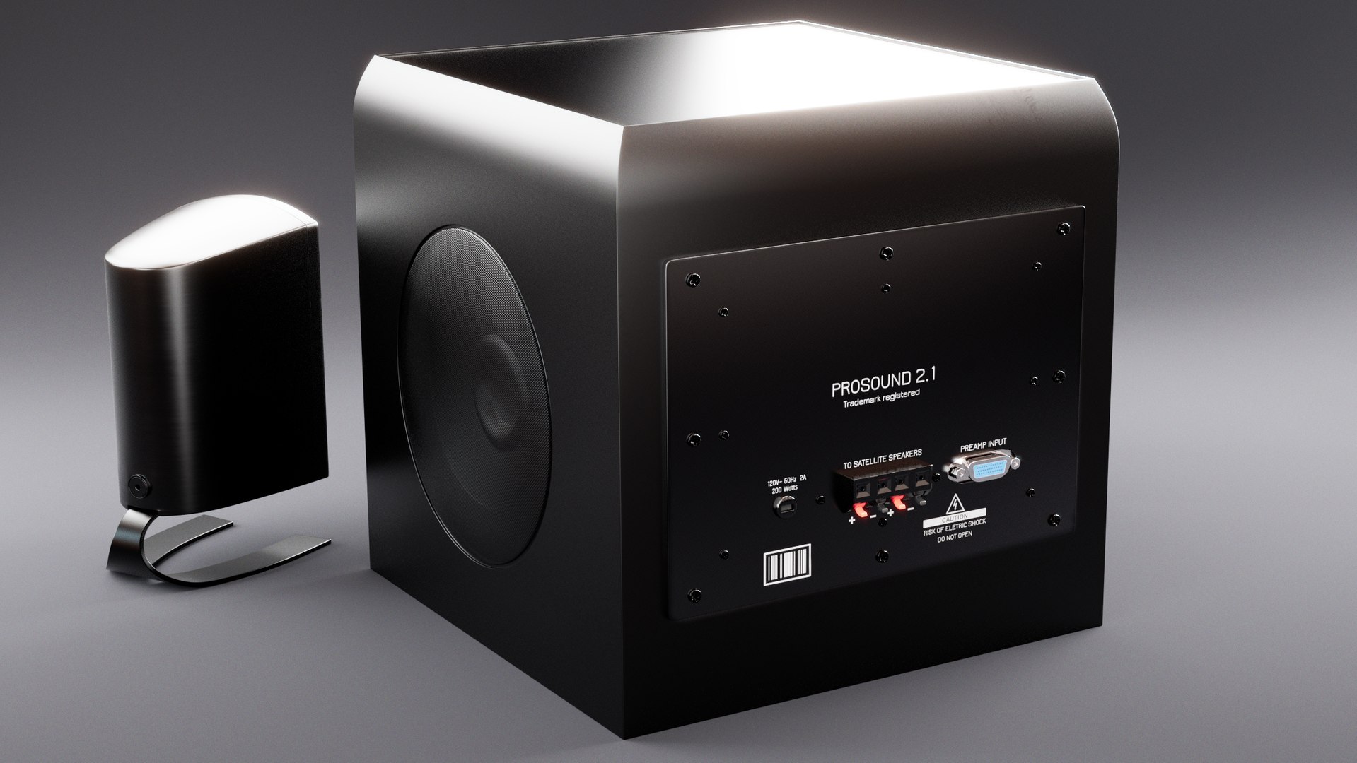 3D Speakers 2-1 Model - TurboSquid 2076027