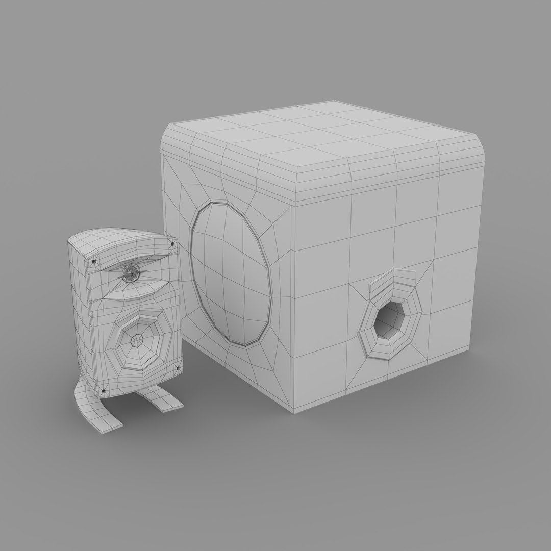 3D Speakers 2-1 Model - TurboSquid 2076027